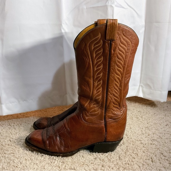 Tony Lama | Shoes | Tony Lama Camel Leather Western Cowboy Boots | Poshmark